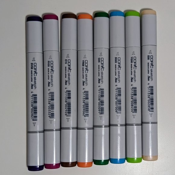 Copic | Office | Newunused Copic Sketch Markers Individuals Lot Of 8 ...